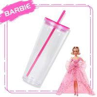 China 710ml 24oz Double Wall Plastic Tumbler with Lid and Straw Custom Color PS Cup for sale
