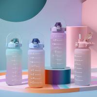 China Kids 3 in 1 Water Bottle Set with Straw 2000ml 900ml 300ml PC PP ABS Silicone for sale