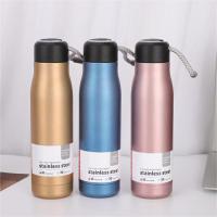 China Stainless Steel Sports Water Bottle 400ml 550ml Double Wall Vacuum Insulated Portable for sale