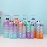 China Kids 3 in 1 Water Bottle Set with Straw 2000ml 900ml 300ml PC PP ABS Silicone for sale