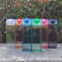 China Unisex 500ml Clear Plastic Water Bottle Applicable for Boiling Water Cute Square Design for sale