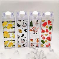 China Food Grade Plastic Milk Carton Water Bottle 500ml 17oz Clear Outdoor Reusable for sale