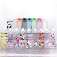 China Food Grade Plastic Milk Carton Water Bottle 500ml 17oz Clear Outdoor Reusable for sale