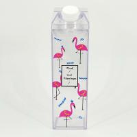 China Food Grade Plastic Milk Carton Water Bottle 500ml 17oz Clear Outdoor Reusable for sale