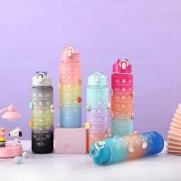 China Custom 3-in-1 Motivational Water Bottle Set 2000ml 900ml 500ml PE Plastic Outdoor Sports for sale