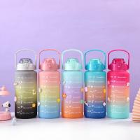 China Custom 3-in-1 Motivational Water Bottle Set 2000ml 900ml 500ml PE Plastic Outdoor Sports for sale