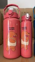 China 2000ml 900ml 300ml Motivational Time Marker Plastic Water Bottle Set PC PP ABS Silicone for sale