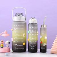 China Customized Logo 3-in-1 Plastic Water Bottle Set 250g 120g 63g 2000ml 900ml 300ml for sale