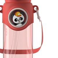 China 690ml Flip Lid Large Mouth Water Bottle Tritan Eco Wheat Straw Drinking Bottle for sale