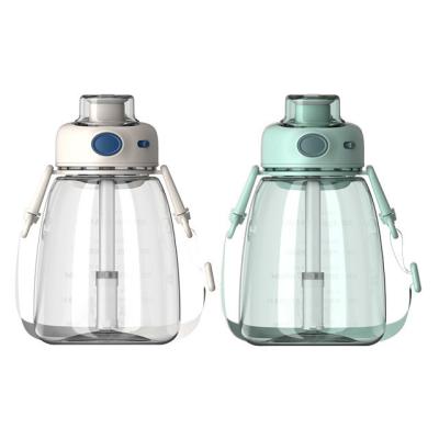 China Eco Friendly Water Bottle 700ml Tritan Plastic with Straw Customizable for Outdoor Hiking for sale