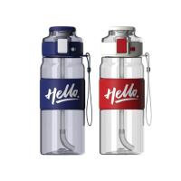 China Straw Type Water Bottles Custom Direct Drinking Eco Empty Plastic Bottles with Handle for sale