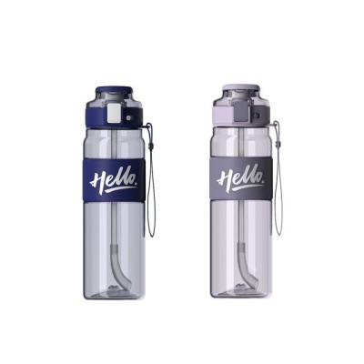 China Customised Plastic Executive Drinking Juice Water Bottles with Accessories With Straw for sale