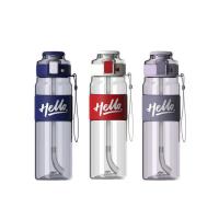 China Direct Drinking Flip Straw Water Bottle with 680ml and 860ml Capacity Tritan Plastic for sale