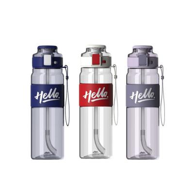 China Direct Drinking Flip Straw Water Bottle with 680ml and 860ml Capacity Tritan Plastic for sale
