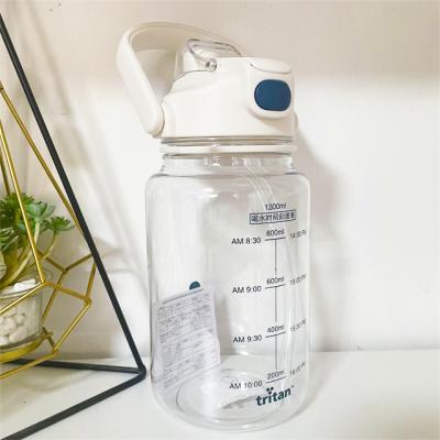 China Custom Logo 297g BPA Free Reusable Water Bottle 1.5L Tritan for Gym Promotion for sale