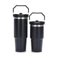 China 20oz 30oz Double Wall Vacuum Insulated Stainless Steel Tumbler with Handle for Hot Cold Drinks for sale