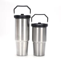 China 20oz 30oz Vacuum Insulated Tumbler Travel Thermos Flask with Lid and Handle Stainless Steel Mug for sale