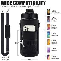 China 2L Half Gallon Water Bottle with Neoprene Sleeve Insulated Carry Strap for sale