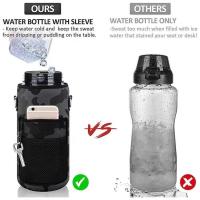 China 2L Half Gallon Water Bottle with Neoprene Sleeve Insulated Carry Strap for sale