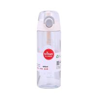 China 600ml Tritan Transparent Water Bottle Plastic Sport Drinking Bottle with Handle Lid for sale
