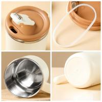 China 500ml Stainless Steel Coffee Cup Wide Mouth Portable with Handle and Lid 304 for sale