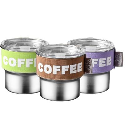 China Custom 400ml 304 Stainless Steel Leakproof Portable Wide Mouth Mini Thermos Bottle for sale