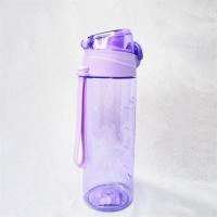 China Tritan Plastic Water Bottle 600ml with Motivational Time Scale for Outdoor Sports Drinking for sale
