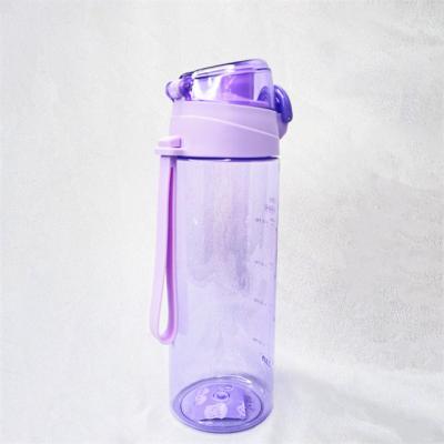 China Tritan Plastic Water Bottle 600ml with Motivational Time Scale for Outdoor Sports Drinking for sale