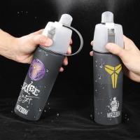 China Outdoor Sports Spray Bottle 600ml Insulated Plastic Cup Double Walled PC ABS for sale