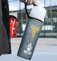 China Outdoor Sports Spray Bottle 600ml Insulated Plastic Cup Double Walled PC ABS for sale