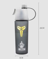 China 400ml 600ml Outdoor Plastic Sport Water Cup Pressing Type Spray Bottle Green PC ABS for sale