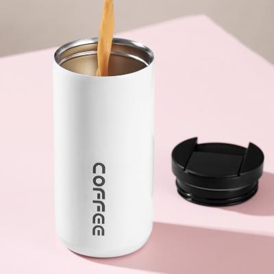 China 304 Stainless Steel Vacuum Insulated Coffee Cup 350ml 500ml Portable Travel Water Bottle for sale