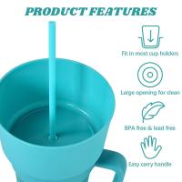 China 32oz 1L Plastic Stadium Tumbler Reusable Snack Cup for Coffee Tea Beer Water Custom Color for sale