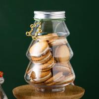 China Christmas Tree Shaped Plastic Water Bottle 500ml for Juice Milk Tea Coffee for sale