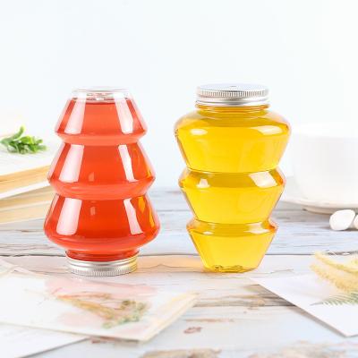 China 500ml Transparent Plastic Snowman Juice Bottle with Lid for Christmas Party for sale