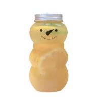 China Custom 500ml PET Plastic Snowman Christmas Bottle for Drink Decoration Customized for sale