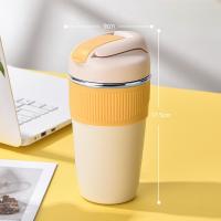 China Custom Logo 316 Stainless Steel Water Bottle 350ml 480ml with Silicone Cover and Straw for sale