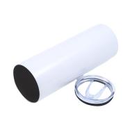 China Customized 20oz 30oz Sublimation Blank Stainless Steel Skinny Straight Tumbler Cups with Straw for sale