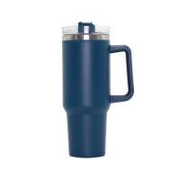 China 40oz Stainless Steel Sports Cup with Straw and Handgrip Large Capacity Travel Mug 304 for sale