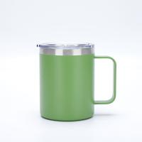 China 304 Stainless Steel Coffee Mug 12oz with Handle Hot Travel Cup Custom Color for sale