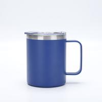 China 304 Stainless Steel Coffee Mug 12oz with Handle Hot Travel Cup Custom Color for sale
