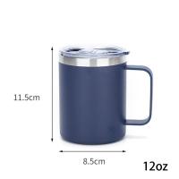 China 304 Stainless Steel Coffee Mug 12oz with Handle Hot Travel Cup Custom Color for sale