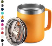 China 304 Stainless Steel Coffee Mug 12oz with Handle Hot Travel Cup Custom Color for sale