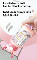 China Cute Design 600ML Cartoon Children Cups Plastic Drinking Water Bottle With Straw for sale