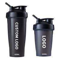 China BPA Free 700ml Plastic Protein Shaker Bottle Custom Logo Gym Fitness Cup 400ml 600ml for sale