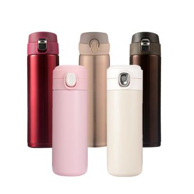 China Custom Stainless Steel Thermos 400ml 500ml Leakproof Vacuum Water Bottle Portable Outdoor for sale