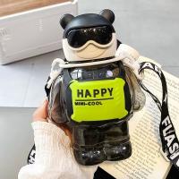 China Stocked Large Capacity Water Bottle WITH ROPE and Cute Bears Design for Students for sale