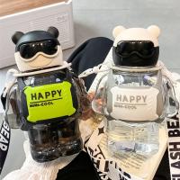 China Stocked Large Capacity Water Bottle WITH ROPE and Cute Bears Design for Students for sale