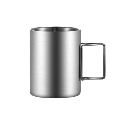 China Outdoor Camping Stainless Steel Water Cup 400ml with Handle Custom Logo for sale