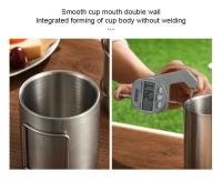 China Outdoor Camping Stainless Steel Water Cup 400ml with Handle Custom Logo for sale